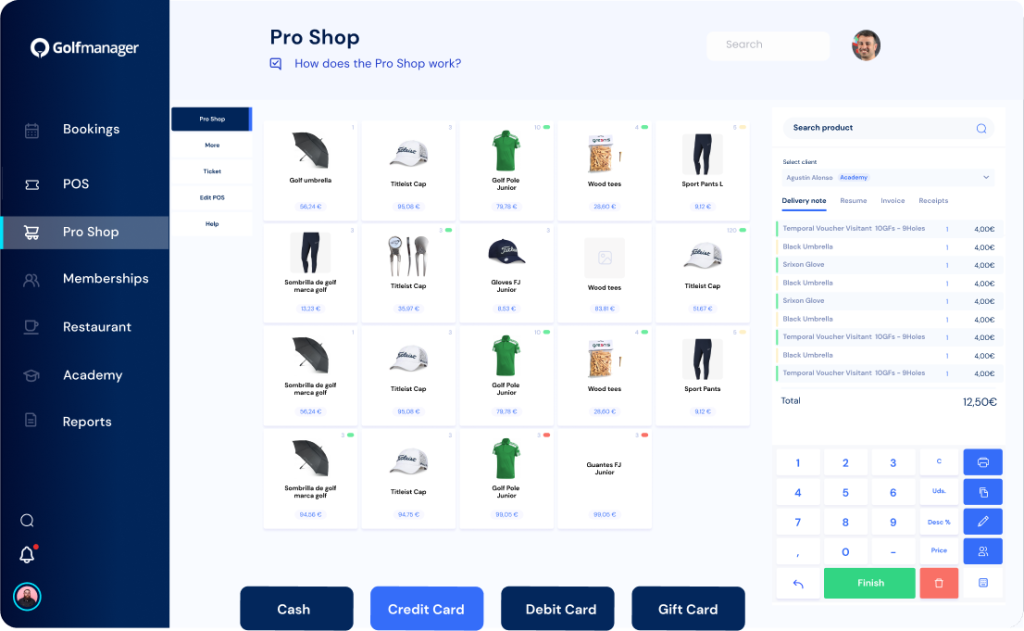 Pro Shop - Golfmanager - Golf Management Software